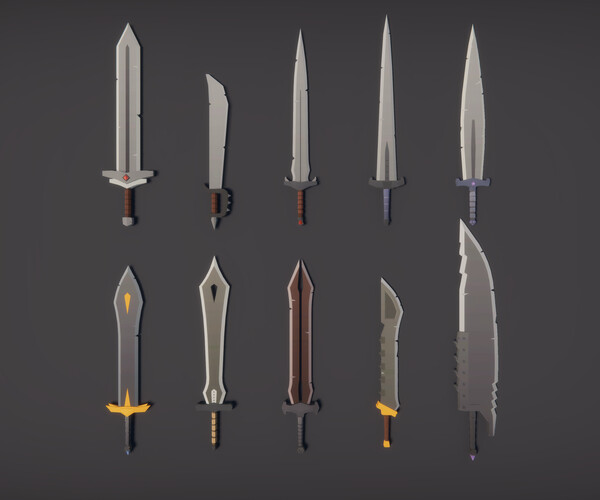 ArtStation - Low Poly RPG Fantasy Weapons - Asset for Unity 3D | Game ...