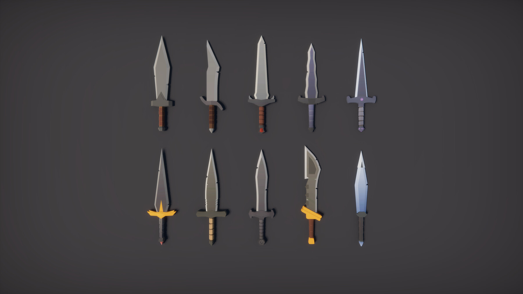 ArtStation - Low Poly RPG Fantasy Weapons - Asset for Unity 3D | Game ...