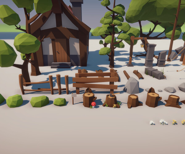 ArtStation - Low Poly Nature Pack - Asset for Unity 3D, Map and Models ...