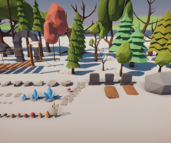 ArtStation - Low Poly Nature Pack - Asset for Unity 3D, Map and Models ...