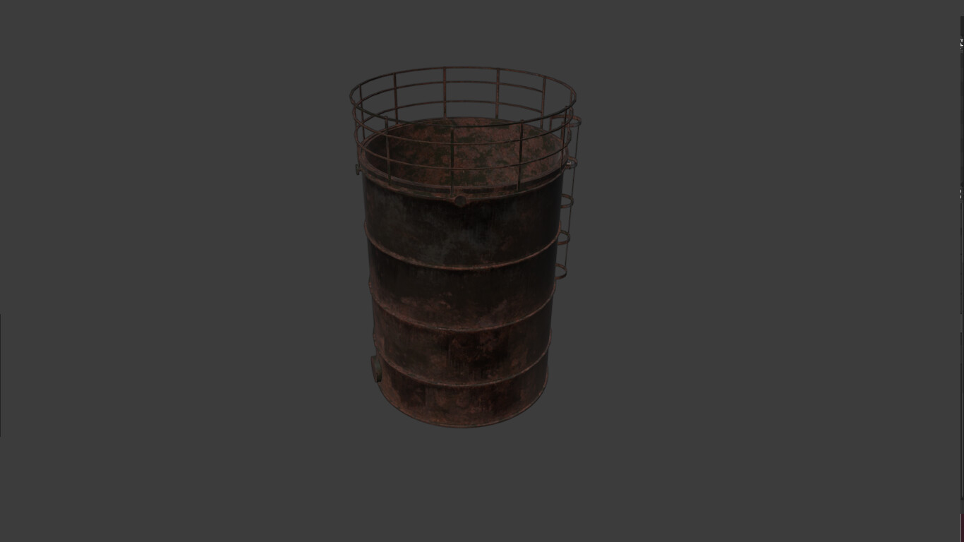 ArtStation - RUSTED STORAGE TANK GAME READY 3D MODEL | Resources