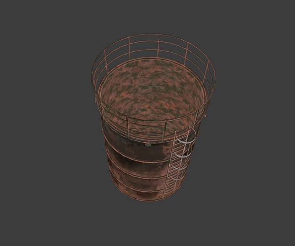 ArtStation - RUSTED STORAGE TANK GAME READY 3D MODEL | Resources