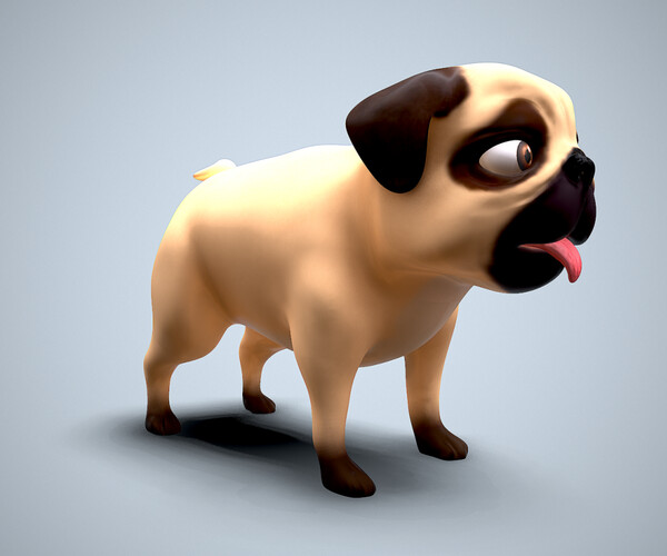 ArtStation - cartoon pug | Game Assets
