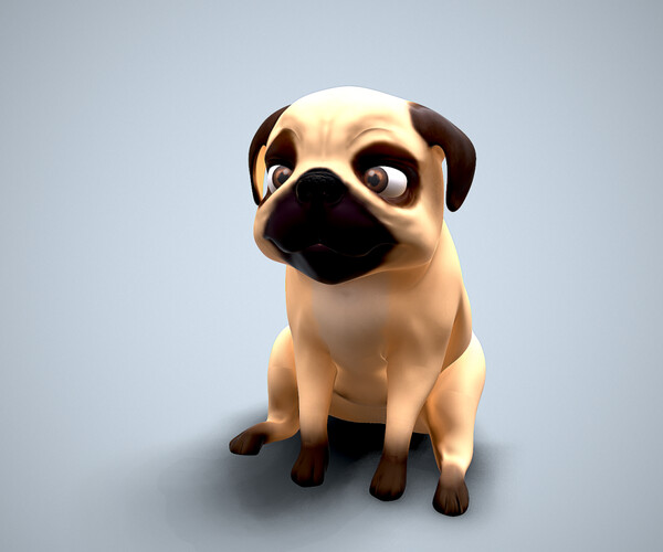 ArtStation - cartoon pug | Game Assets