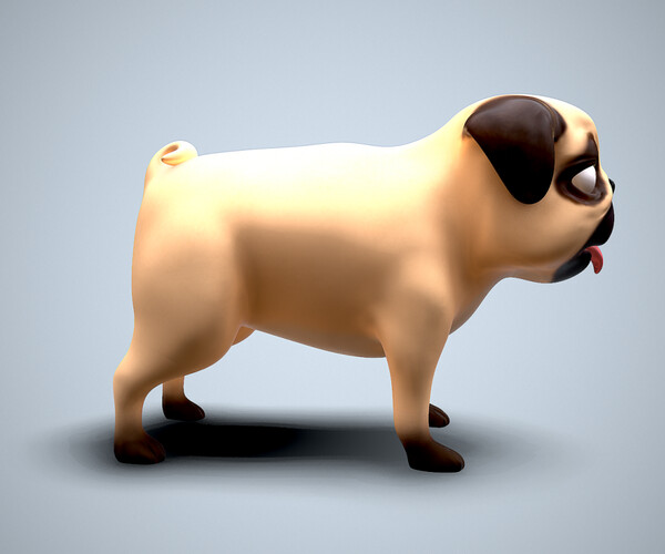 ArtStation - cartoon pug | Game Assets