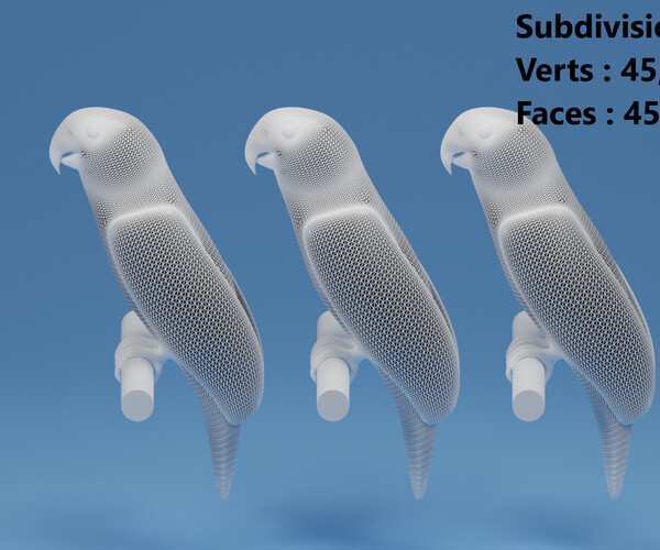 ArtStation - Cartoon Cute Bird Parrot 3D model | Resources