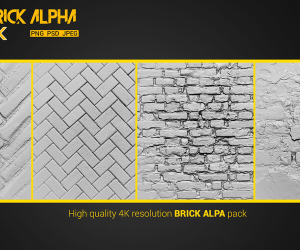 ArtStation - Brick Alpha Pack | 4K | Brushes