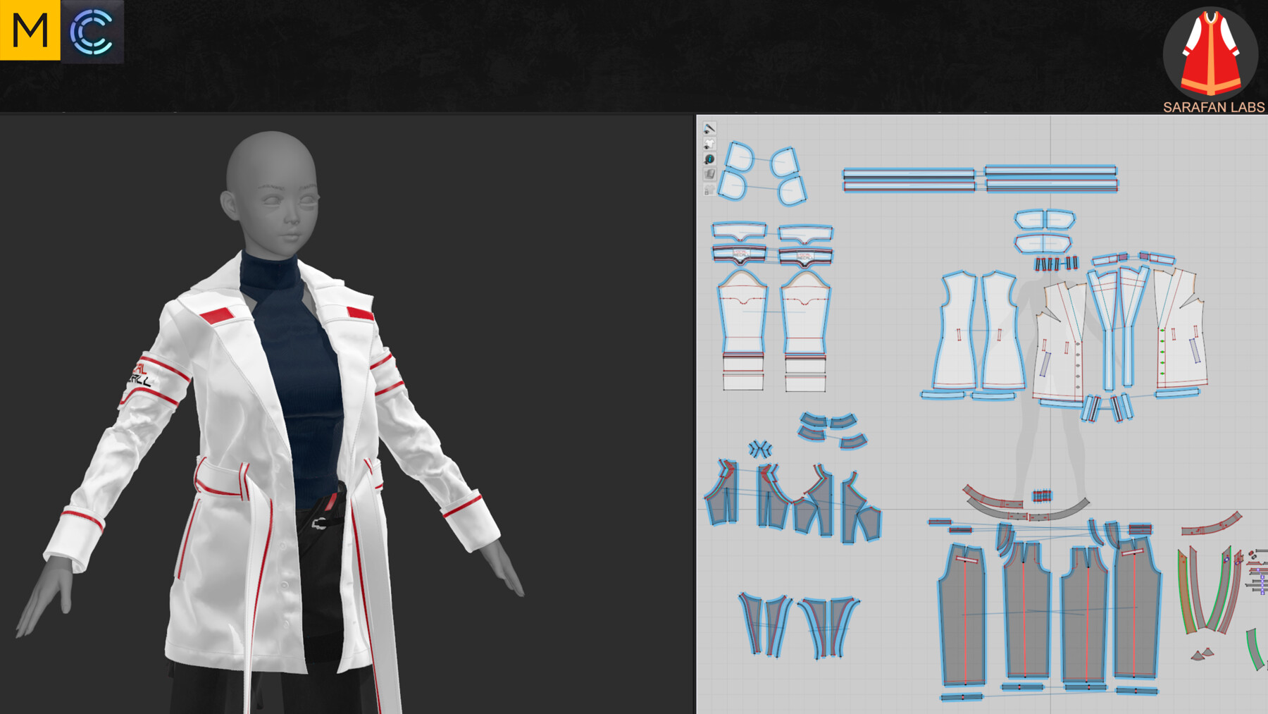 ArtStation - Women's coat with trousers | Game Assets
