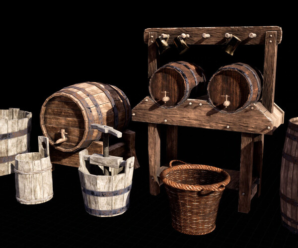 ArtStation - Medieval Town Props for Unity | Game Assets
