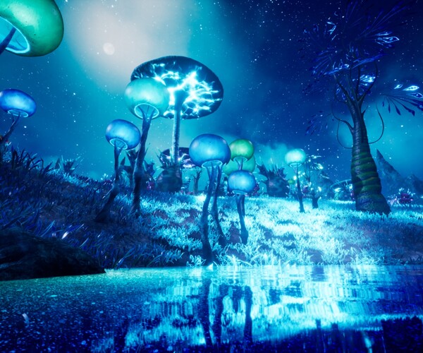 ArtStation - Alien Planet Fantasy Environment - Swamp Plants UE4 | Game ...