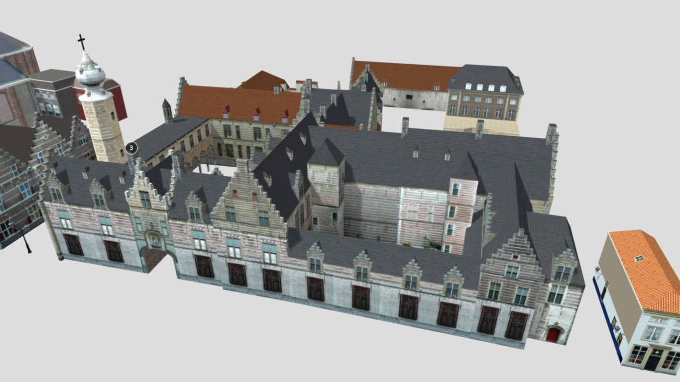 ArtStation - 10 IN 1 EUROPEAN BUILDING GAME READY 3D MODEL | Game Assets