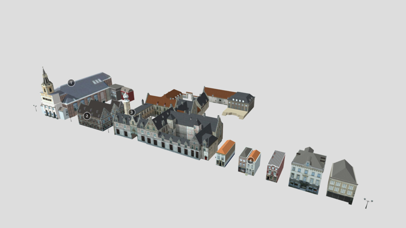 ArtStation - 10 IN 1 EUROPEAN BUILDING GAME READY 3D MODEL | Game Assets