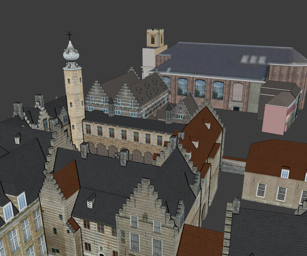 ArtStation - 10 IN 1 EUROPEAN BUILDING GAME READY 3D MODEL | Game Assets