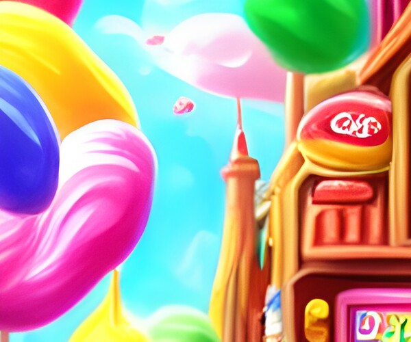 ArtStation - Candy dreamscape city painting digital illustration | Artworks