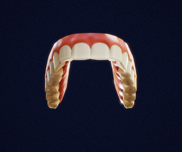 ArtStation - Semi-realistic Stylized Teeth (Game Ready, PBR, 4k, Low ...