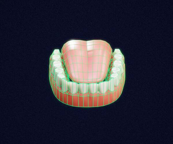 ArtStation - Semi-realistic Stylized Teeth (Game Ready, PBR, 4k, Low ...