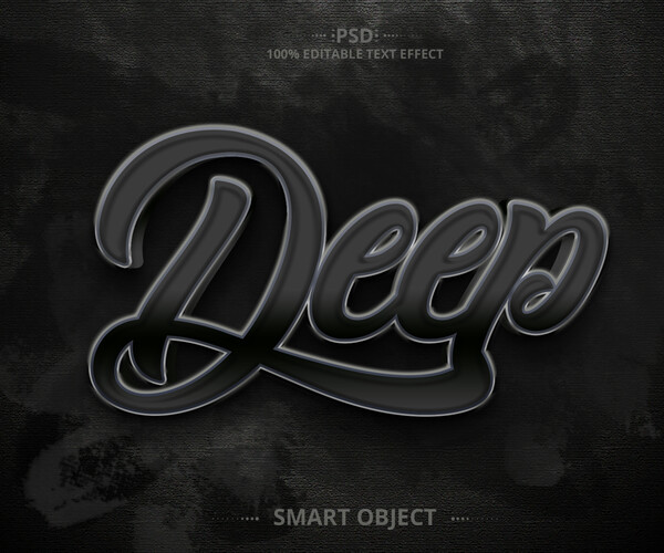 ArtStation - 3D style Deep PSD fully editable text effect. Layer style ...