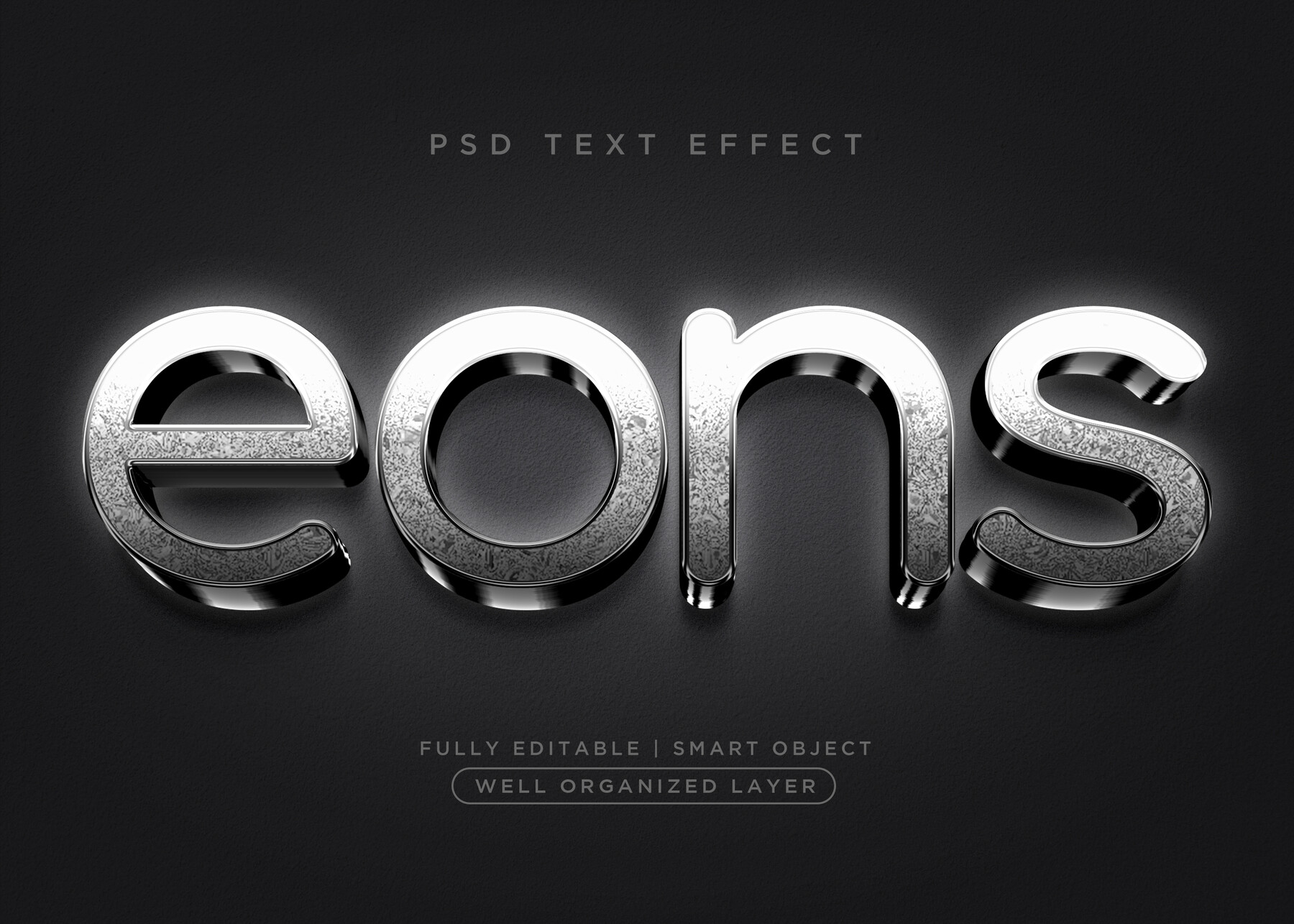 ArtStation - 3D style Eons PSD fully editable text effect. Layer style PSD mockup template ...