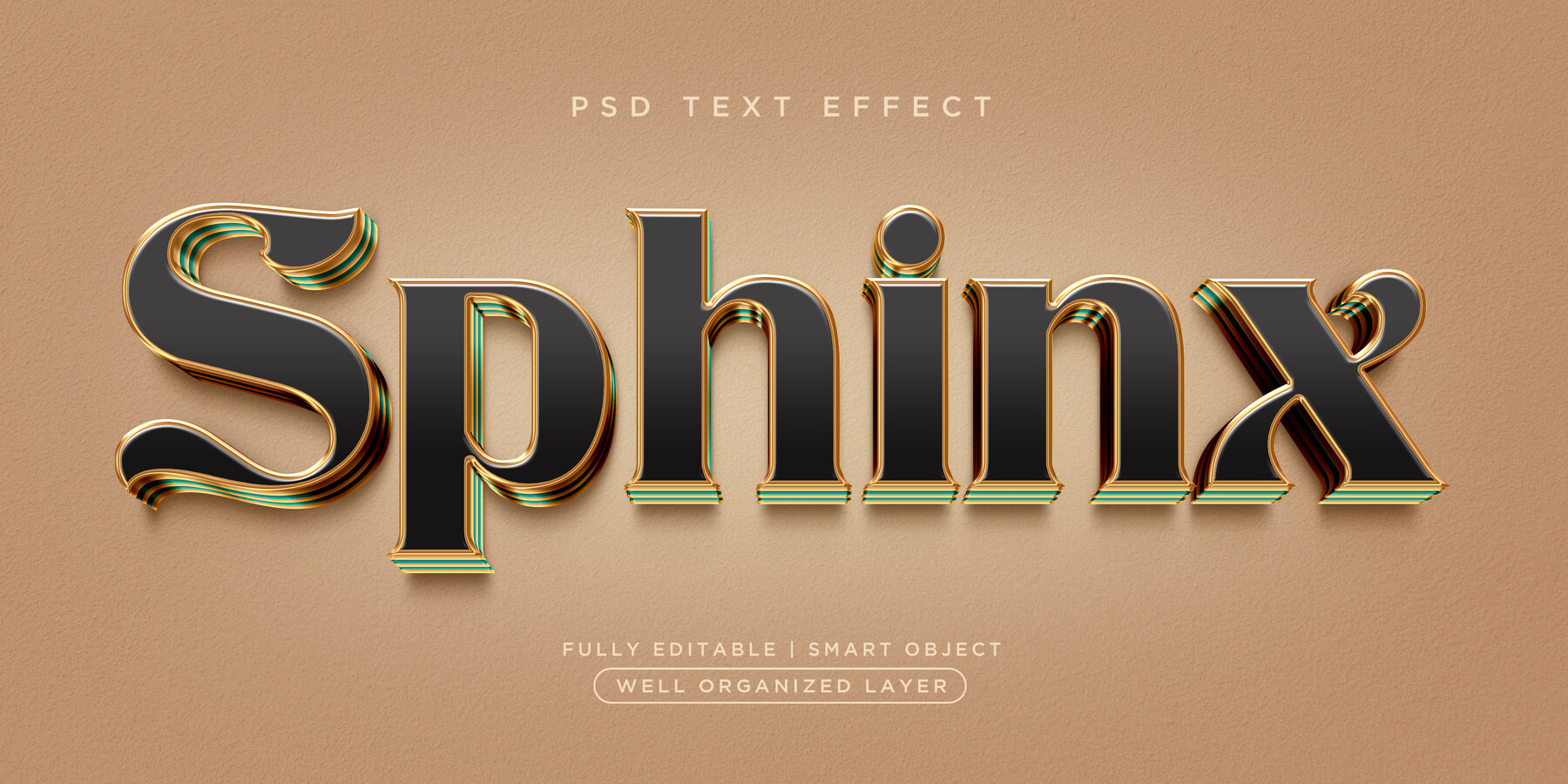 ArtStation - 3D style Sphinx PSD fully editable text effect. Layer ...