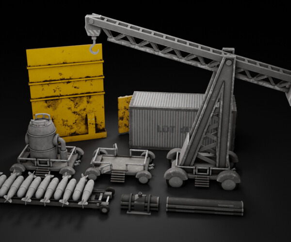 ArtStation - 7 IN 1 MILITARY ASSET STORAGE GAME READY 3D MODEL | Game ...