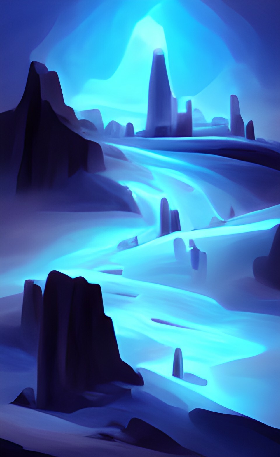 ArtStation - Ice Rock Background for mobile game 1k jpg collection ...
