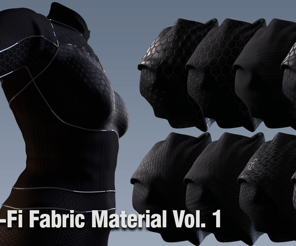 ArtStation - 8 Sci-Fi Fabric Material Vol. 1 | Resources