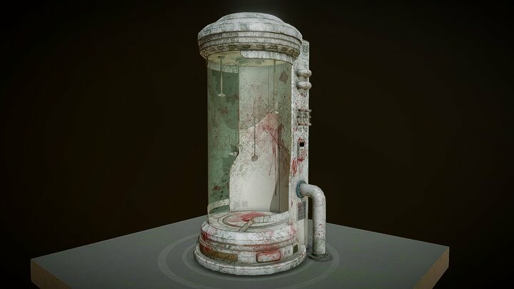 ArtStation - Sci-fi Old Laboratory Capsule | Game Assets