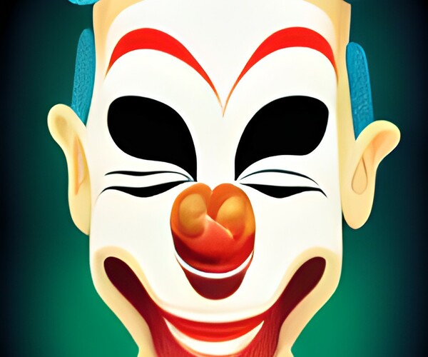 ArtStation - Mask Clown digital illustration 1K image pack | Artworks