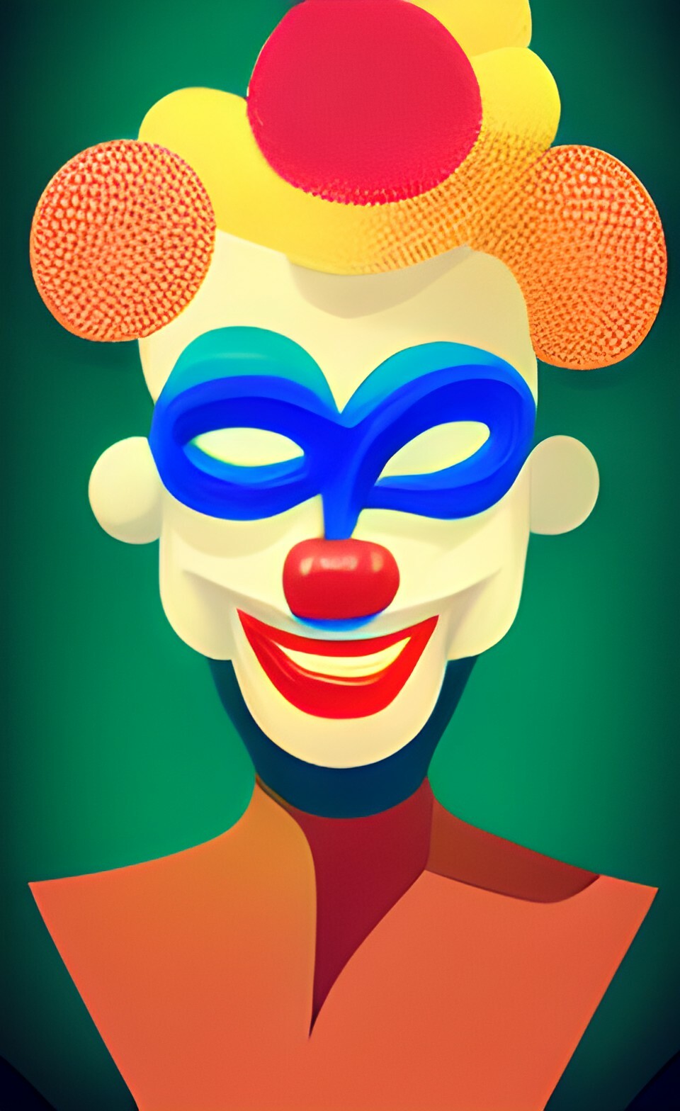 ArtStation - Mask Clown digital illustration 1K image pack | Artworks