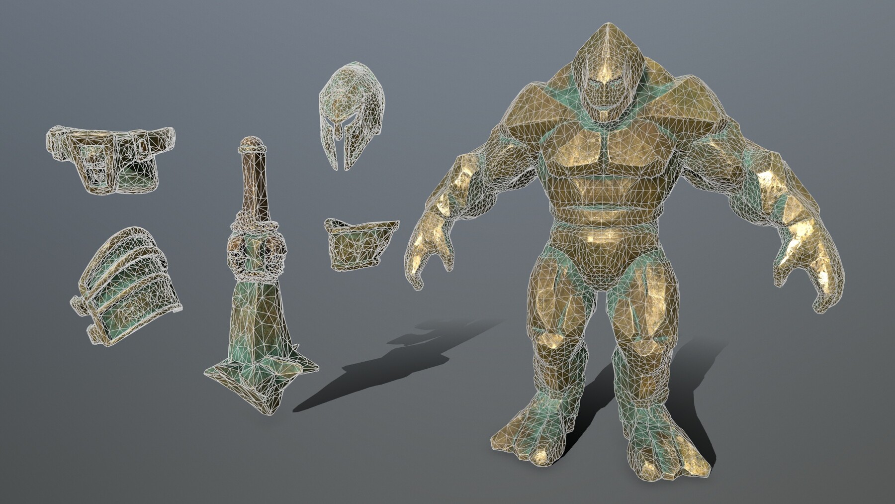 ArtStation - gold monster | Game Assets
