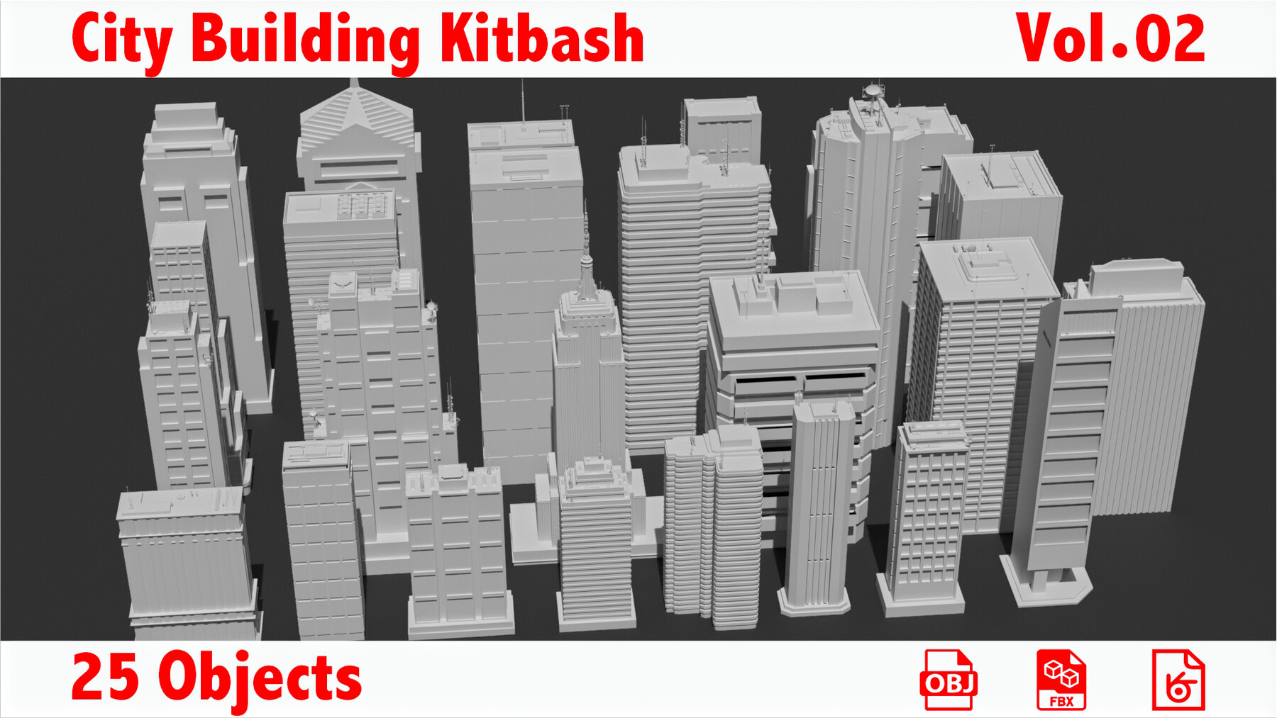 ArtStation - City Building Kitbash Pack Vol.02 | Game Assets