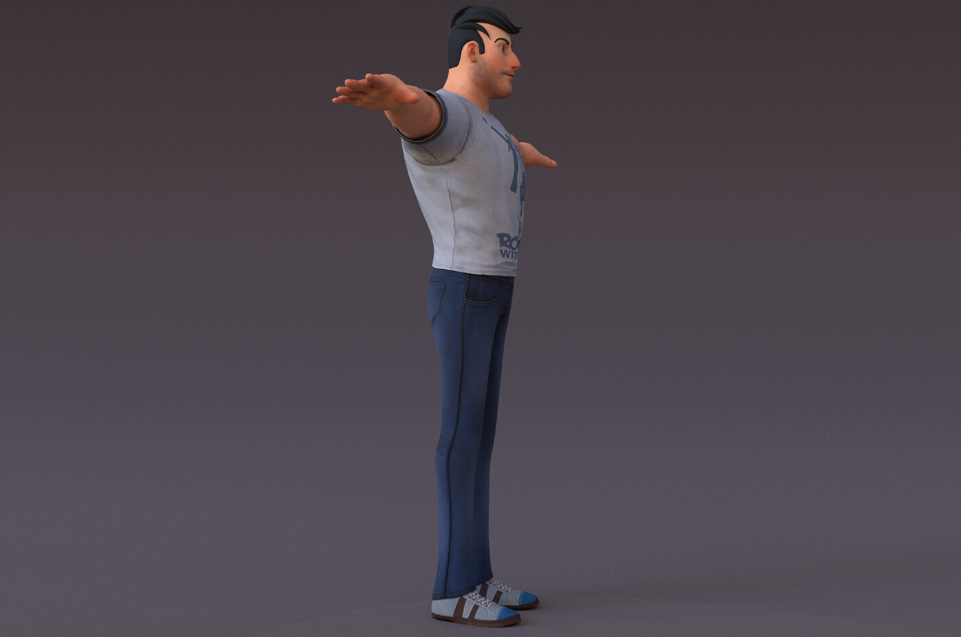 ArtStation - David Cartoon Rig | Game Assets