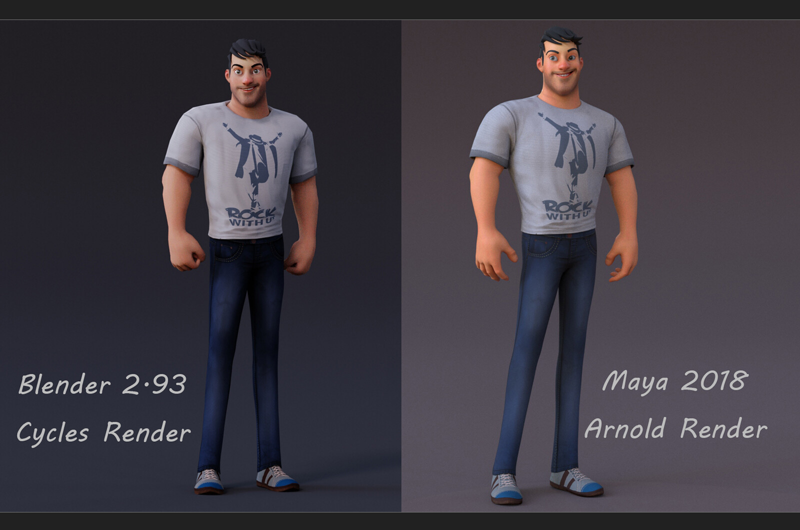 ArtStation - David Cartoon Rig | Game Assets