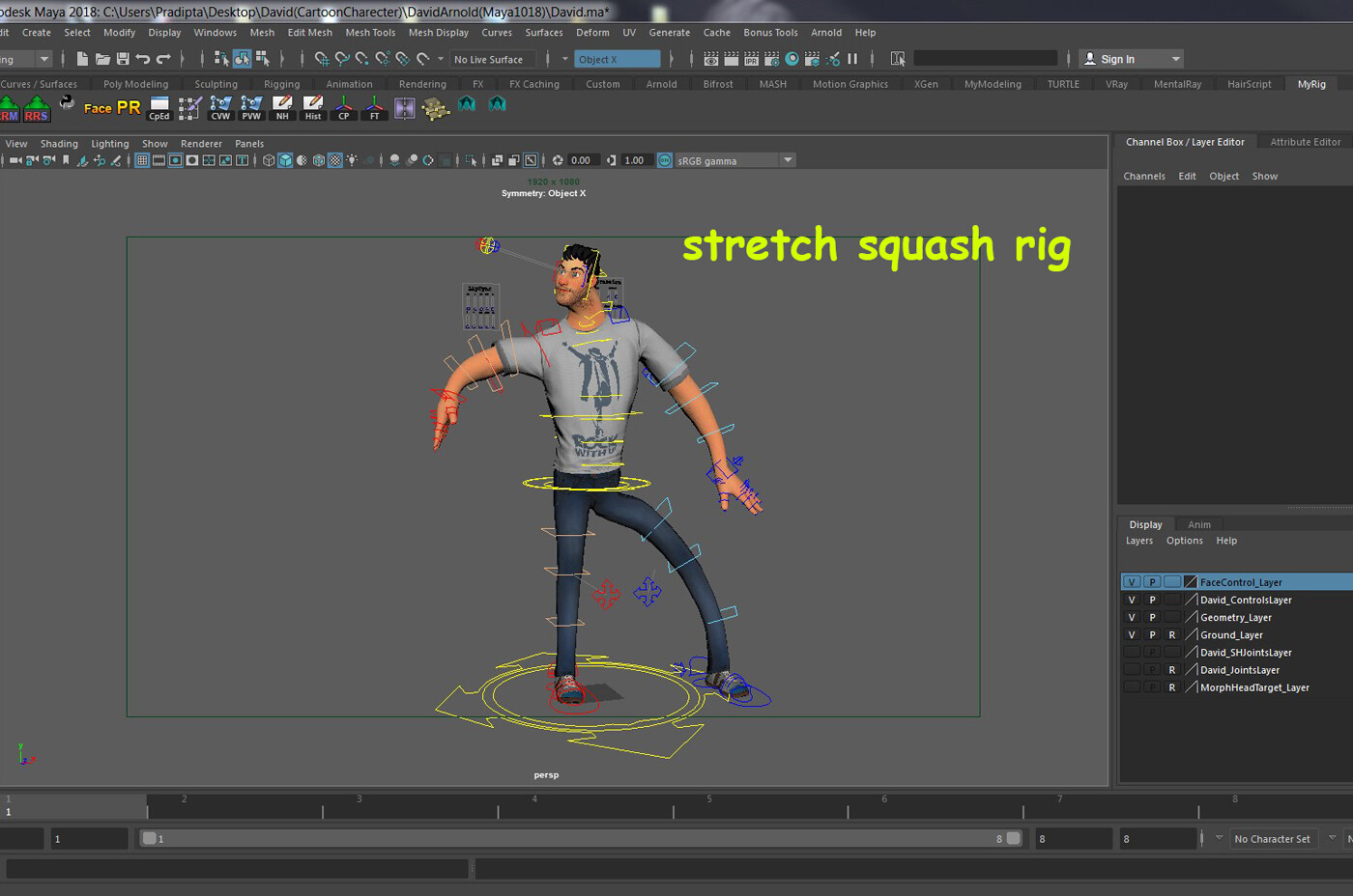 ArtStation - David Cartoon Rig | Game Assets