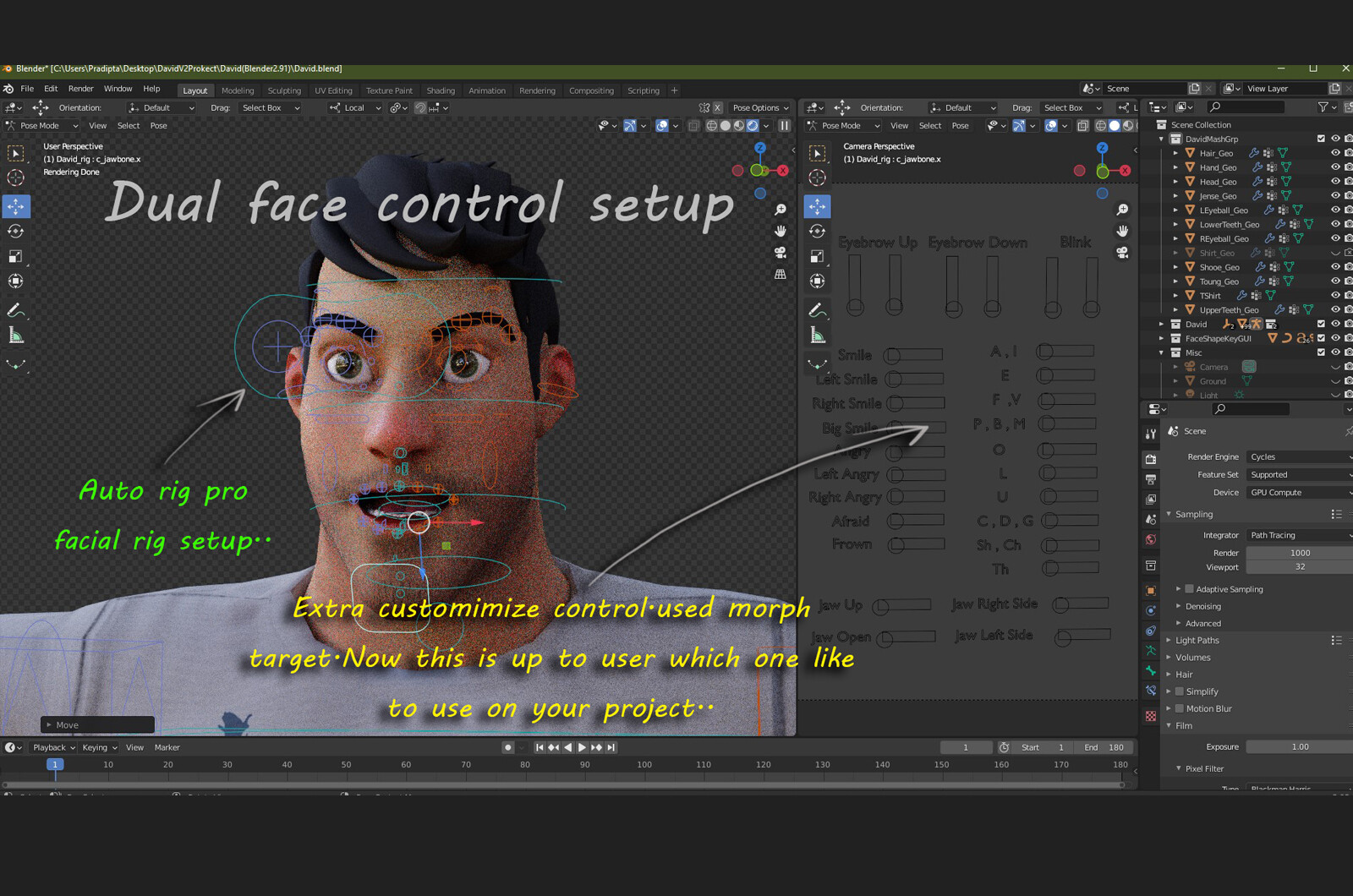 ArtStation - David Cartoon Rig | Game Assets