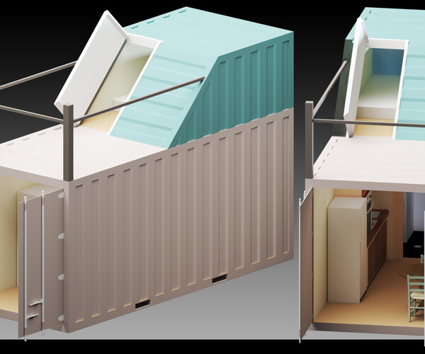 ArtStation - 23 Shipping Containers- Vol 01- High detail 3d models ...