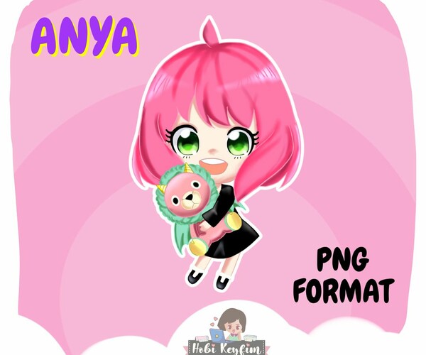 ArtStation - Anya Forger digital sticker|Printable stickers|PNG files ...