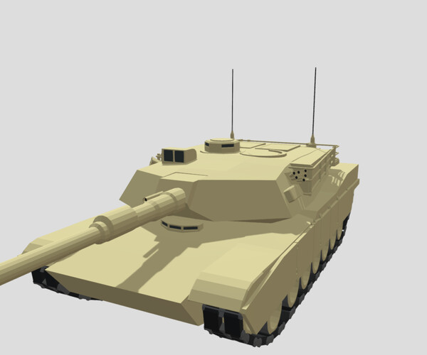 ArtStation - Low poly M1A2 Abrams | Game Assets