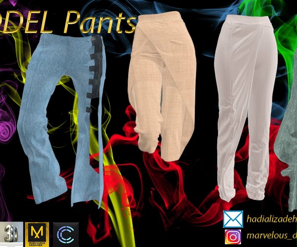 ArtStation - 4 model pants women | Resources