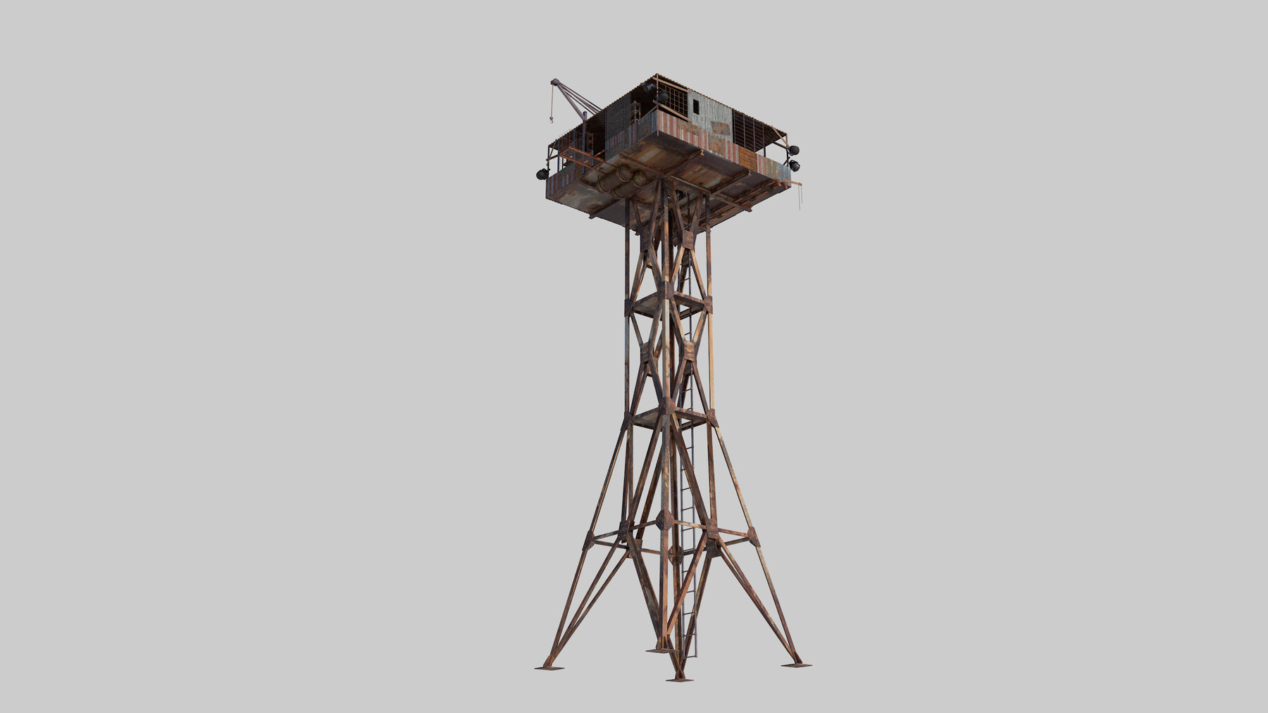 ArtStation - Post-apocalypse Guard Tower 3D model | Game Assets