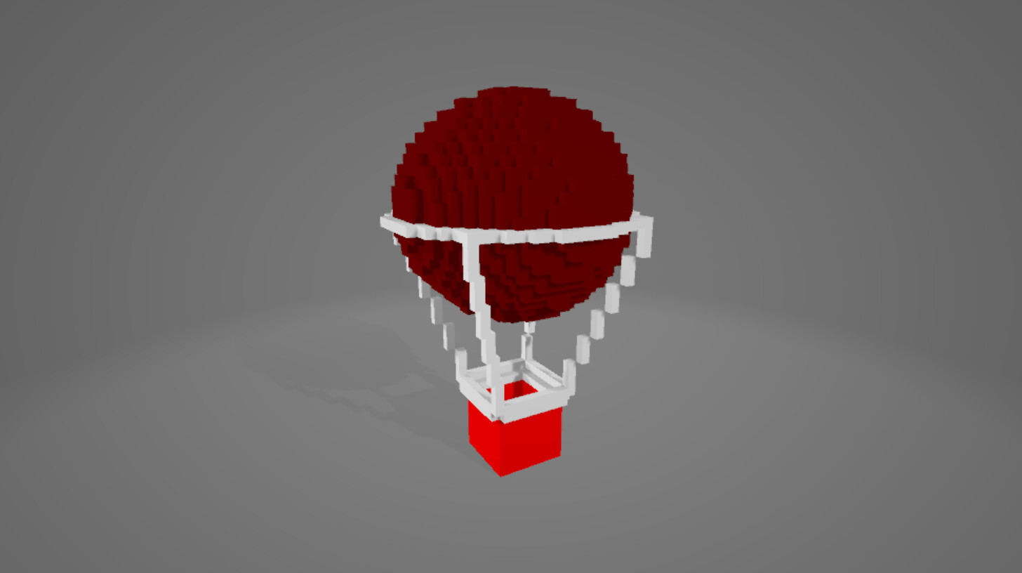 ArtStation - Hot air balloon 3D - Magica Voxel | Resources