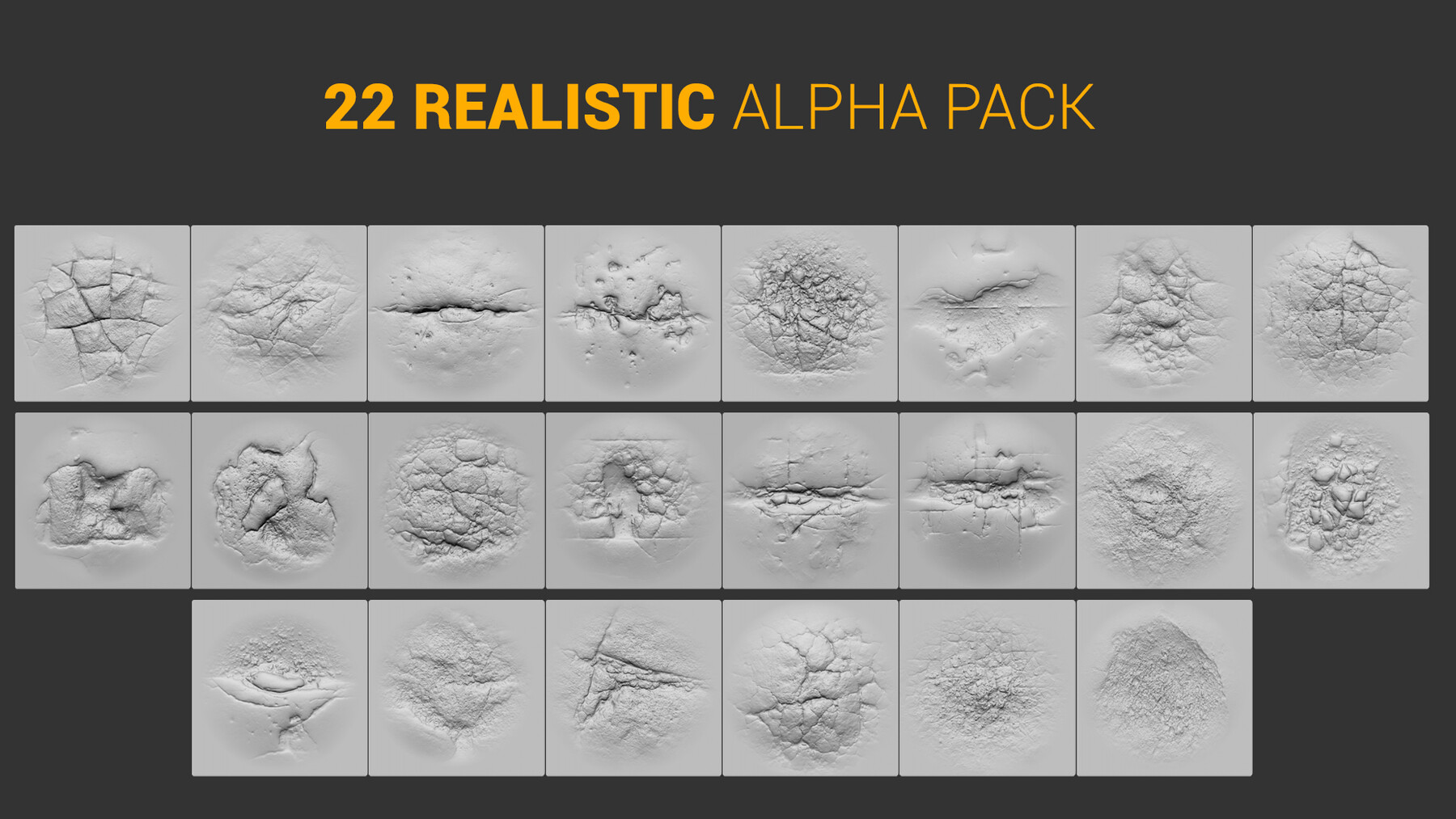 ArtStation - Cracked & Damaged Floor Alpha Pack | 2K | Brushes