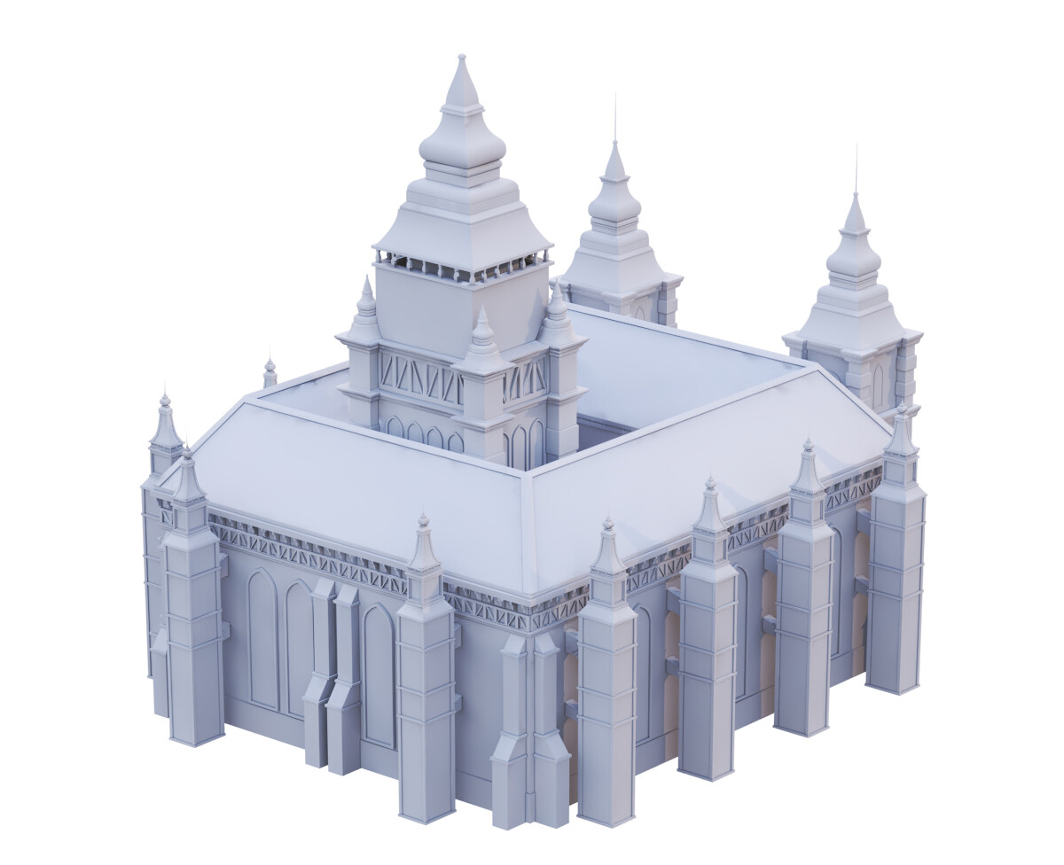 ArtStation - Low poly castle kitbash basemesh vol.01 | Resources