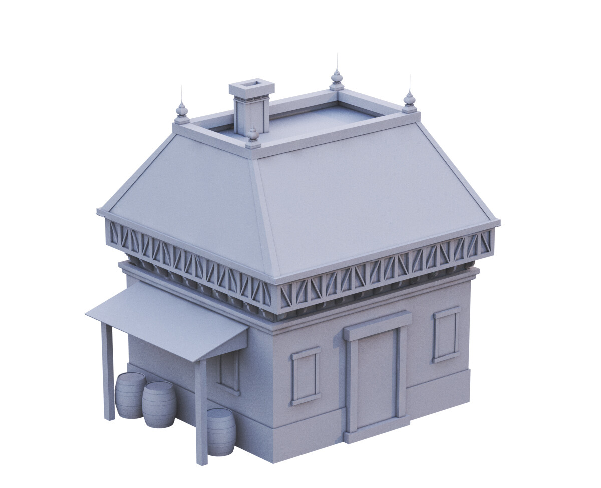 ArtStation - Low poly castle kitbash basemesh vol.01 | Resources