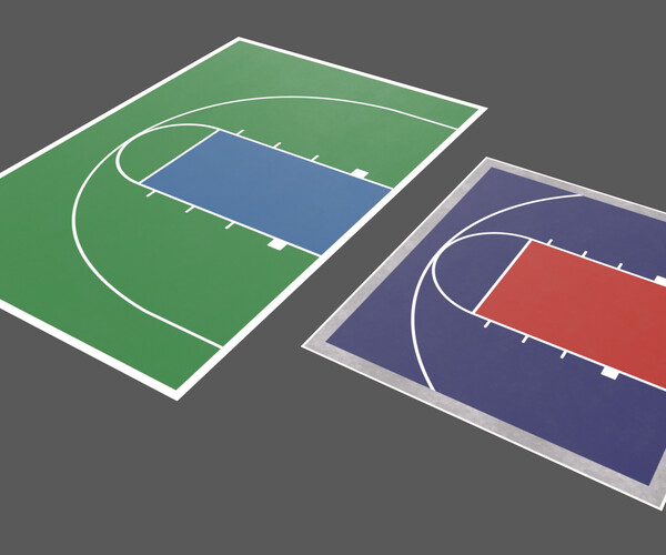 ArtStation - PBR Mini Basketball Court Floor | Game Assets