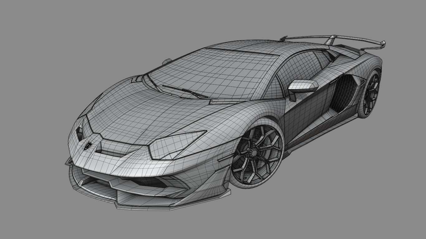 ArtStation - LAMBORGHINI AVENTADOR 770 HP GAME READY LOW POLY MODEL ...