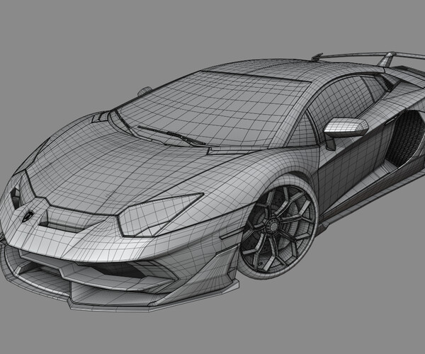 ArtStation - LAMBORGHINI AVENTADOR 770 HP GAME READY LOW POLY MODEL ...