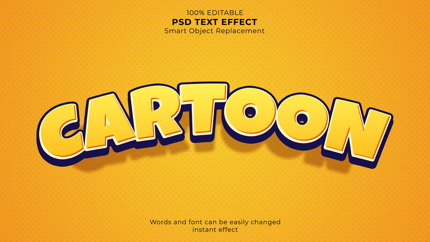 ArtStation - 3D Cartoon PSD fully editable text effect. Layer style PSD ...