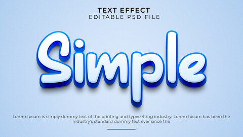 ArtStation - 3D Simple PSD fully editable text effect. Layer style PSD ...