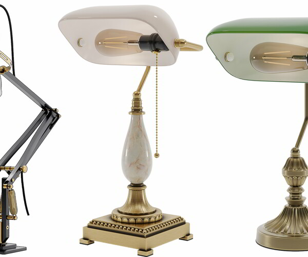 ArtStation - 26_Table_Study_Light_3d model | Resources